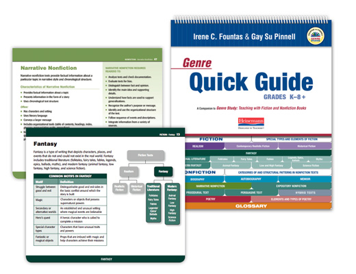 Genre Quick Guide - A companion to Genre Study by Fountas and Pinnell